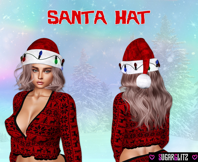 Second Life Marketplace - SugarGlitz - Santa Hat V2 Multi